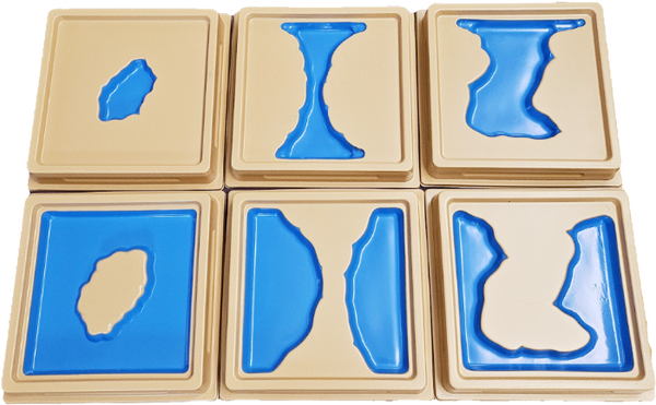 Land and Water Form Trays : Set 1 – Pink Montessori