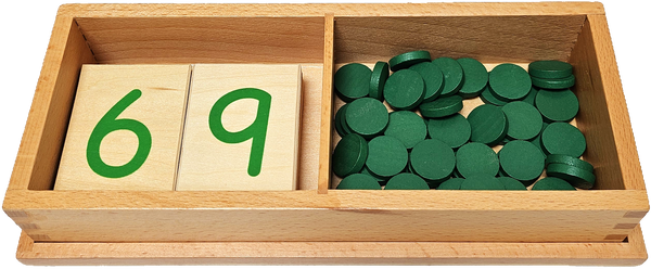 Montessori Material Cut-Out Numerals & Counters – Pink Montessori