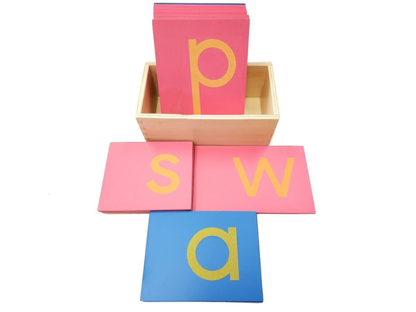 Montessori Material Sandpaper Letters Lower Case Print with Box – Pink ...