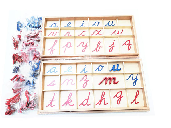 Montessori Material Small Movable Alphabets Cursive with Box – Pink ...