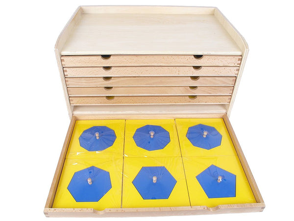 PinkMontessori materials - Geometric Cabinet (35 insets) - Premium ...