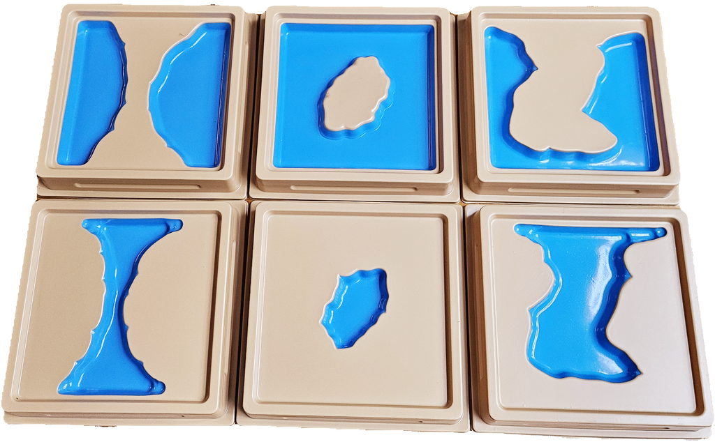 Land and Water Form Trays : Set 1 – Pink Montessori