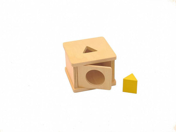 Montessori Material Imbucare Box with Triangular Prism – Pink Montessori