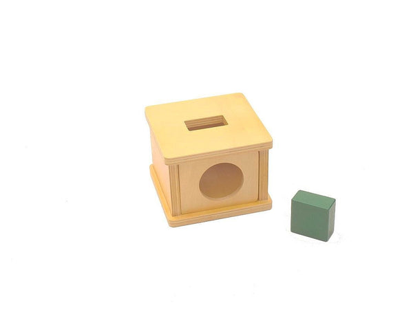 Montessori Material Imbucare Box with Rectangular Prism – Pink Montessori