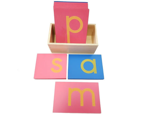 Montessori Material Sandpaper Letters Lower Case Print with Box – Pink ...